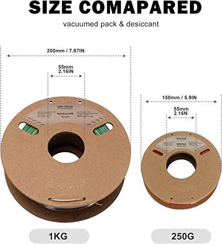 Silk Filament 1.75mm PLA Bundle - ERYONE PLA 3D Printer Filament -Dual Color 3D Printing Filament Dimensional Accuracy +/- 0.03mm, 250g * 4 Spools