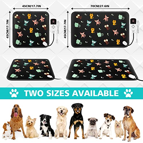 Wall Essential Pet Heating Pad Electric Dog Cat Heating Pad Pet Warming Bed Mat Waterproof Adjustable Temperature Pet Heated Pad with Timer for Pets Cats Dogs and Kittens