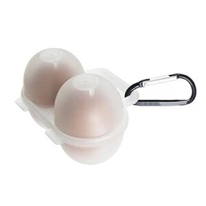 houchu egg storage box with 2 grids outdoor egg case portable plastic egg carton anti-crush storage box case container