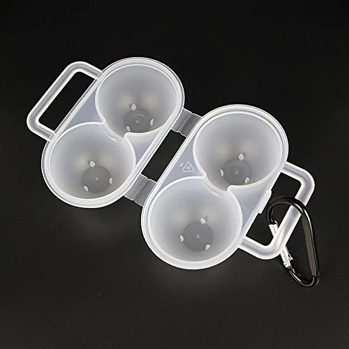 Houchu Egg Storage Box with 2 Grids Outdoor Egg Case Portable Plastic Egg Carton Anti-Crush Storage Box Case Container