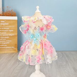 Pet Clothes for Medium Dogs Easter Pet Skirts Dog Clothes Cat Clothing Princess Spring Summer Breathable Wedding Dress Cool Colorful Lace Skirt Pet Clothes