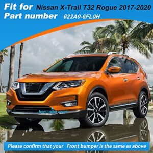 CZShiYue Front Bumper Tow Hook Cover Fit for Nissan X-Trail T32 Rogue 2017 2018 2019 2020 Towing Eye Cap 622A0-6FL0H (Black, Left Driver Side) Xinpinsai