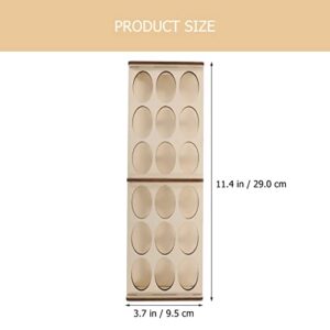 SEWACC Wooden Paint Rack Paint Rack Organizer with 18 Holes Diy Art Tools Storage Stand Pigment Bottle Storage Rack Craft Paint Holder Cabinet Organizer for Painting