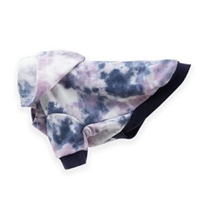 porfeet Dog Clothes Easy to Wear Autumn Winter Cute Tie-dye Pet Coat Stylish S