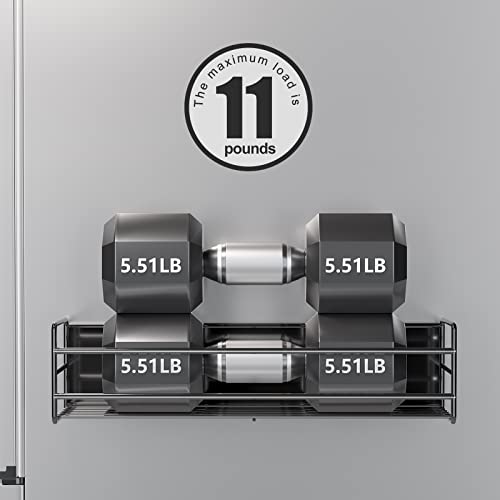 Vetacsion 4 Pack Moveable Fridge Magnetic Spice Racks,Metal Black