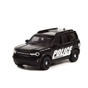 ModelToyCars 2021 Ford Bronco Sport - Police Interceptor, Black - Greenlight 30339 - 1/64 Scale Diecast Car