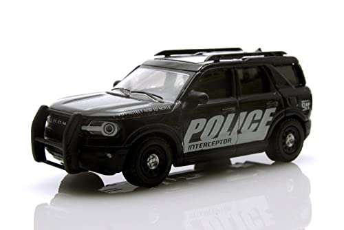 ModelToyCars 2021 Ford Bronco Sport - Police Interceptor, Black - Greenlight 30339 - 1/64 Scale Diecast Car