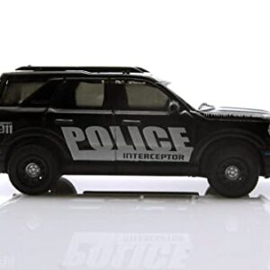 ModelToyCars 2021 Ford Bronco Sport - Police Interceptor, Black - Greenlight 30339 - 1/64 Scale Diecast Car