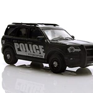 ModelToyCars 2021 Ford Bronco Sport - Police Interceptor, Black - Greenlight 30339 - 1/64 Scale Diecast Car