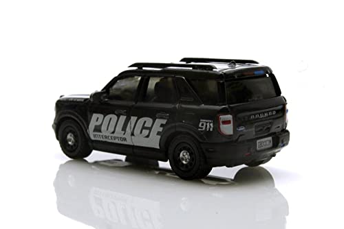 ModelToyCars 2021 Ford Bronco Sport - Police Interceptor, Black - Greenlight 30339 - 1/64 Scale Diecast Car