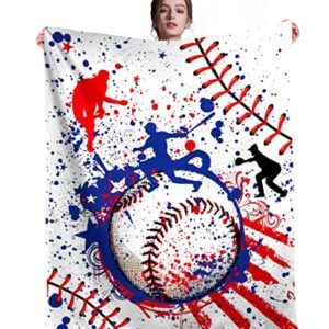 Soft Football Blanket Baseball Blanket Warm Cozy Throw Blanket Lightweight Home Blankets Bed Sofa, Blanket for Kids and Adults Gifts,All Season Couch Bed Sofa Home Decor 60"X50"