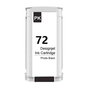 Jalada Compatible 72 Ink Cartridges Replacement for HP 72 130-ml C9403A C9370A C9371A C9372A C9373A C9374A for DesignJet T770 T790 T795 T610 T620 T1100 T1120 T1200 T1300 T2300 Printer (6-Pack)