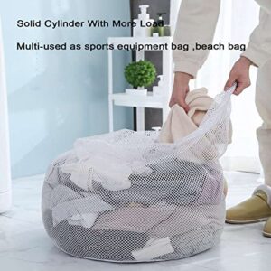 3Pcs Mesh Laundry Bags Washing Machine Mesh Wash Bags Jumbo for Delicates Clothes,Bed Linings,Toys with Drawstring Closure Durable(3 XXLarge 28 x 26 Inches)