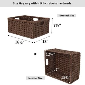 GRANNY SAYS Bundle of 3 Sets Wicker Storage Baskets for Organizing