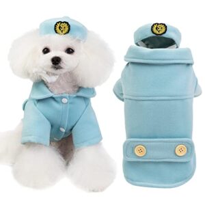 Pet Clothes Pet Fashion Cute Cosplay Flight Attendant Coat Autumn and Winter Keep Warm Cat Dog Clothing