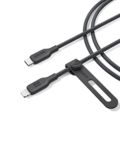 Anker USB-C to Lightning Cable, 541 Bio-Braided Cable (Phantom Black, 6ft), MFi Certified, Fast Charging Cable for iPhone 14 Plus 14 14 Pro Max 13 13 Pro 12 11 X XS XR (Charger Not Included)