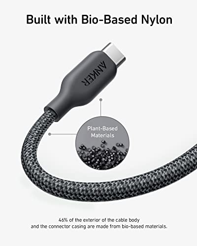 Anker USB-C to Lightning Cable, 541 Bio-Braided Cable (Phantom Black, 6ft), MFi Certified, Fast Charging Cable for iPhone 14 Plus 14 14 Pro Max 13 13 Pro 12 11 X XS XR (Charger Not Included)