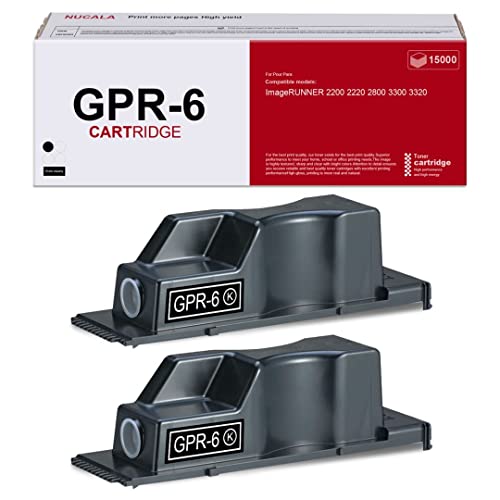 NUCALA GPR-6 GPR6 Compatible Toner Cartridge Replacement for Canon 6647A003AA imageRUNNER 2220 2800 2200 3300 3320 Printer Toner Cartridge(2 Pack, Black)