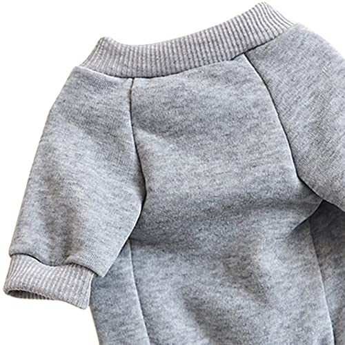 Puppy Sweater for Small Dogs Clothes Warm Winter Cat Clothe Pet Sweatshirt Knitwear Doggie Kitten Clothing, Grey, Small