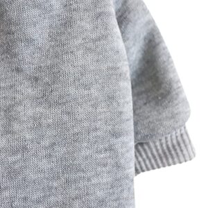 Puppy Sweater for Small Dogs Clothes Warm Winter Cat Clothe Pet Sweatshirt Knitwear Doggie Kitten Clothing, Grey, Small