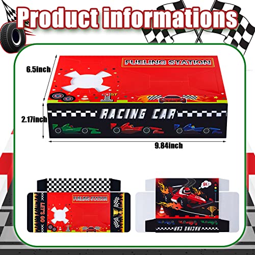 Henoyso 24 Pcs Race Car Snack Trays Movie Night Popcorn Trays Red Race Car Movie Theater Snack Boxes for Food Drink Candy Popcorn Holders for Kids Birthday Party Supplies Racing Theme Supplies