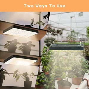 Ohtoad Grow Lights for Indoor Plants,200W UV-IR Full Spectrum LED Plant Grow Light, Hanging Light with On/Off Switch & Daisy Chain for Houseplant