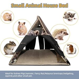 enheng Small Pet Hideout Baby Snow Leopards Hamster House Guinea Pig Playhouse for Dwarf Rabbits Hedgehogs Chinchillas