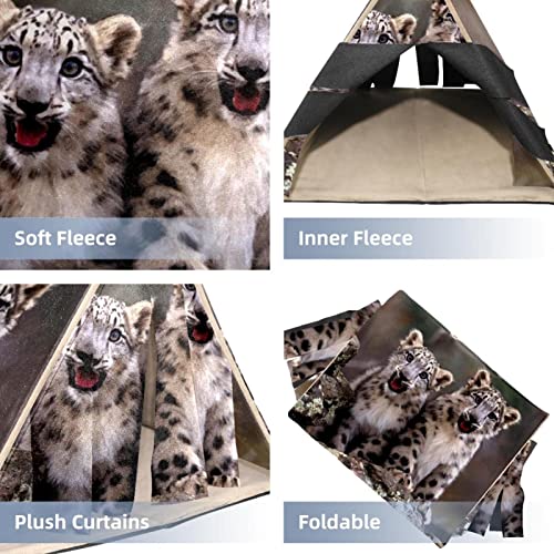 enheng Small Pet Hideout Baby Snow Leopards Hamster House Guinea Pig Playhouse for Dwarf Rabbits Hedgehogs Chinchillas