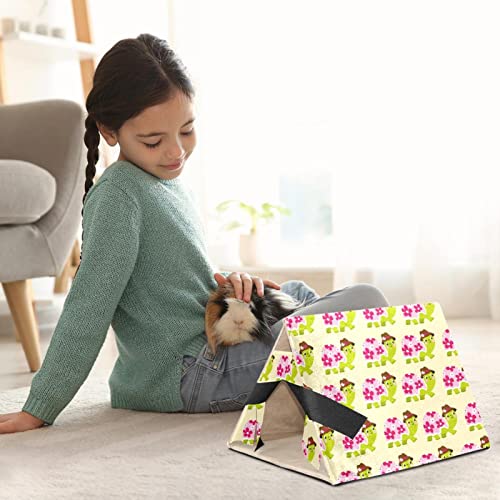 enheng Small Pet Hideout Baby Turtle Hamster House Guinea Pig Playhouse for Dwarf Rabbits Hedgehogs Chinchillas