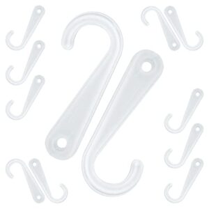 500pcs 1 3/4 inch sock display hooks for socks and hat, plastic j hooks for socks retail display hanger(clear)