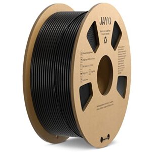 jayo pla 3d printer filament, 1.75mm pla printing material dimensional accuracy+/- 0.02mm, 1.1kg spool consumables fit for fdm 3d printers, pla black