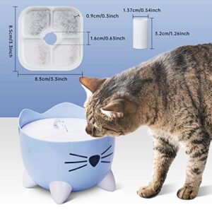 GISOFIK 3 Pack Cat Drinking Fountain Replacement Filters, Cat Water Fountain Filter, Replacement Triple Action Pet Fountain Filters (1 Pump Pipe)