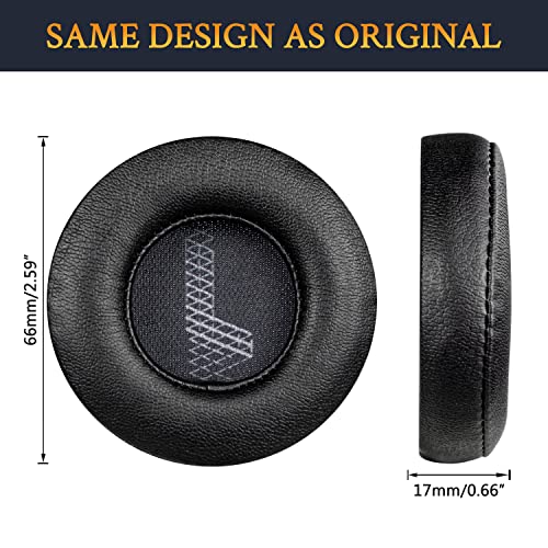 SOULWIT Replacement Ear Pads for JBL Live 400BT/Live 400 BT On-Ear Wireless Headphones, Earpads Cushions with Softer Protein Leather, Noise Isolation Foam - Black