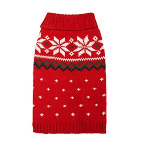 Jnancun Cat Christmas Sweater Snowflake Sweaters for Kittys Christmas Cat Sweater Winter Knitwear Cat Sweaters