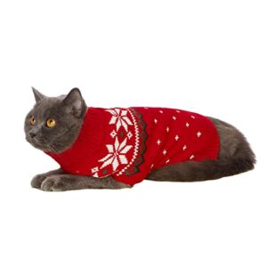 Jnancun Cat Christmas Sweater Snowflake Sweaters for Kittys Christmas Cat Sweater Winter Knitwear Cat Sweaters