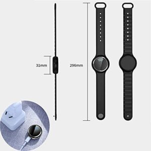 1/2 Pcs Komo Ultrasonic Liquefaction Hand Strap, Matteo Ultrasonic Body Shape Wristband, for All Men and Women Waterproof & Detachable (Black-A,2pcs)