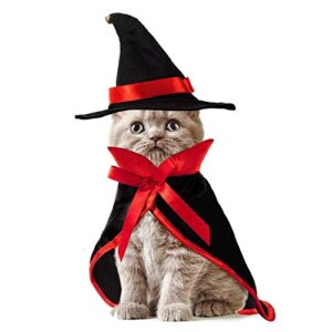 HonpraD Pet Clothes for Small Dogs Male Designer Look Halloween Pet Costume Halloween Party Pet Decoration for Cats and Dogs (Black, M)