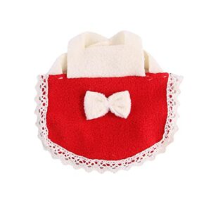 HonpraD Pet Clothes for Small Dogs Tutu Hamster Bow Tie Clothes Cute Squirrel Mini Pet Clothes for Other Small Animals (Red, S)