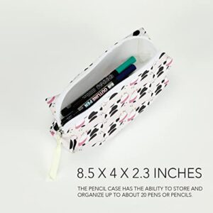 bag pen case pouch box organizer for teen girls boys school students men women waterproof zipper pouch for office makeup, cow print cow stuff for cow lovers