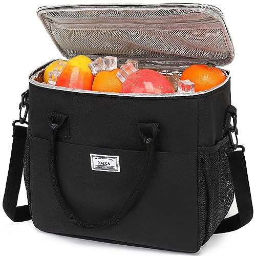 XQXA Lunch Bag Reusable Insulated Cooler Water Resistant Lunch Box Adult Tote Lunch Bag for Women/Men Work Picnic Beach or Travel