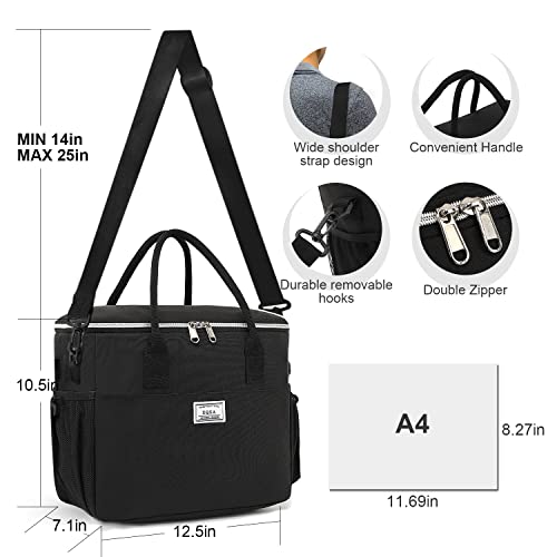 XQXA Lunch Bag Reusable Insulated Cooler Water Resistant Lunch Box Adult Tote Lunch Bag for Women/Men Work Picnic Beach or Travel