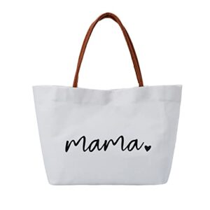 Neywry mommy bag,mama bag,Mom Gift From Daughter, Mother Gifts Momlife Tote for Hospital, Canvas Aesthetic Tote Bag