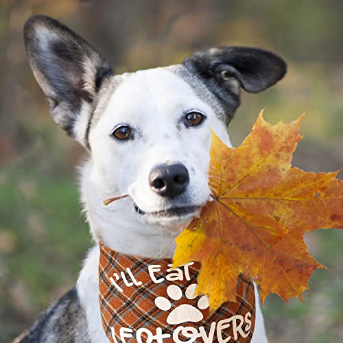 3 Pack Thanksgiving and Christmas Bandana Set, Holiday Buffalo Fall and Winter Bib for Large Medium Small Puppies Pets