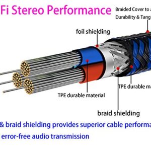 Ruaeoda 3.5mm Audio Male to Female Extension Cable 100 ft,Headphone Extension Cable Double Shielded Long AUX Extension Cable 3.5mm Male to 3.5mm Female 1/8 Stereo Audio Extension Cord