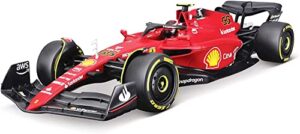 xtd bburago 1:18 ferrari 2022 f1-75 #16 #55 f1 racing formula car static simulation diecast alloy model car (2022 f1-75 #55)