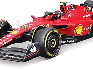 XTD Bburago 1:18 Ferrari 2022 F1-75 #16 #55 F1 Racing Formula Car Static Simulation Diecast Alloy Model Car (2022 F1-75 #55)