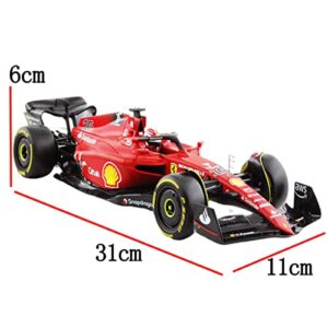 XTD Bburago 1:18 Ferrari 2022 F1-75 #16 #55 F1 Racing Formula Car Static Simulation Diecast Alloy Model Car (2022 F1-75 #55)