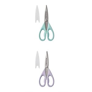 kitchenaid all purpose shears with protective sheath, 8.72-inch, aqua skyandkitchenaid all purpose kitchen shears, one size, lavendar cream