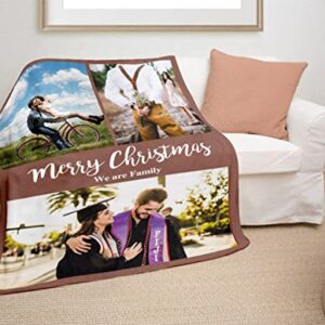 Novgarden Custom Blanket with Photo for Girlfriend/Boyfriend, I Love You Personalized Christmas for Couple Flannel Picture Throw Blankets