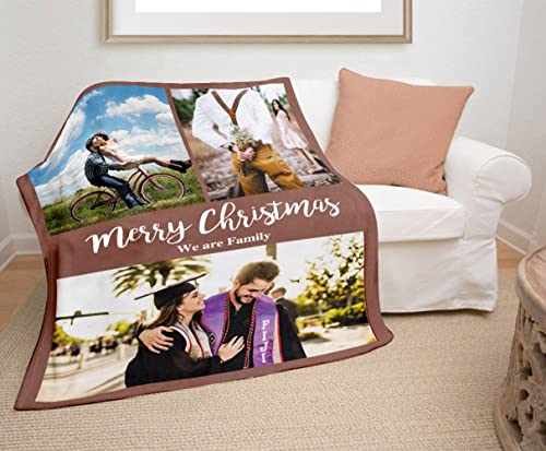 Novgarden Custom Blanket with Photo for Girlfriend/Boyfriend, I Love You Personalized Christmas for Couple Flannel Picture Throw Blankets